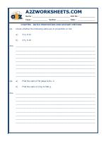 A2Zworksheets:Worksheet of ratio-proportion