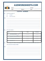 A2Zworksheets:Worksheet of average