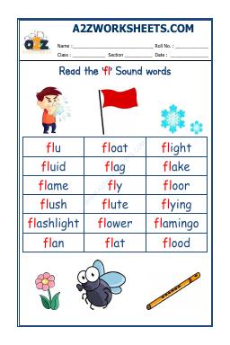 A2Zworksheets:Worksheet of sound-words
