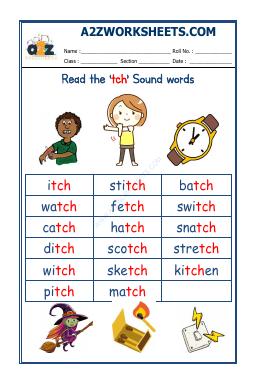 A2Zworksheets:Worksheet of sound-words
