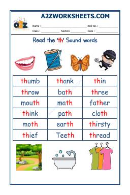 A2Zworksheets:Worksheet of sound-words