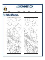 A2Zworksheets:Worksheet of find-the-difference