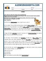 A2Zworksheets:Worksheet of verbs