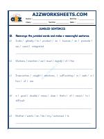 A2Zworksheets:Worksheet of jumbled-words