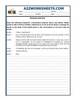A2Zworksheets:Worksheet of message-writing