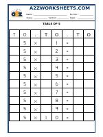 A2Zworksheets:Worksheet of tables