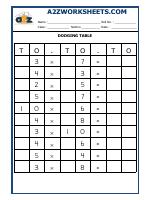 A2Zworksheets:Worksheet of dodging-tables