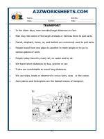 A2Zworksheets:Worksheet of transportation-and-communication